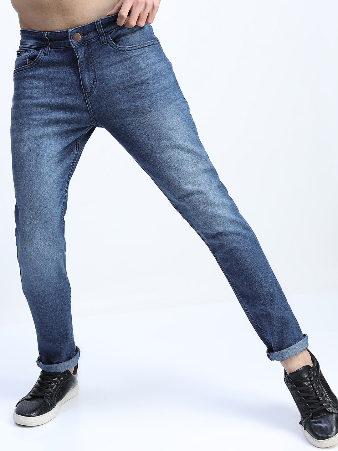 Buy KETCH Men Blue Slim Fit Heavy Fade Stretchable Jeans - Jeans for ...