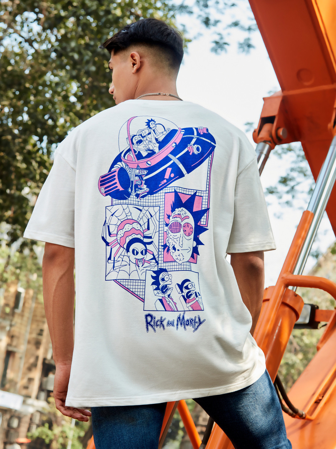 Buy The Souled Store Men White Rick & Morty Aw Geez Placement Print ...