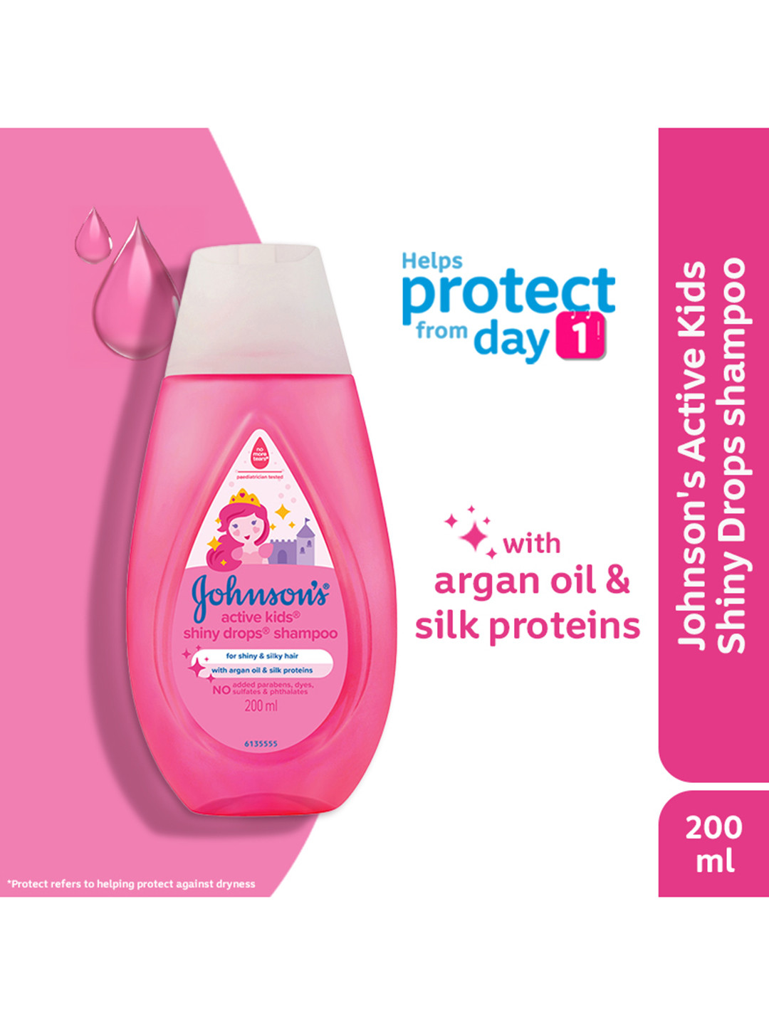 Buy Johnsons Active Kids Shiny Drops No More Tears Shampoo With Argan ...