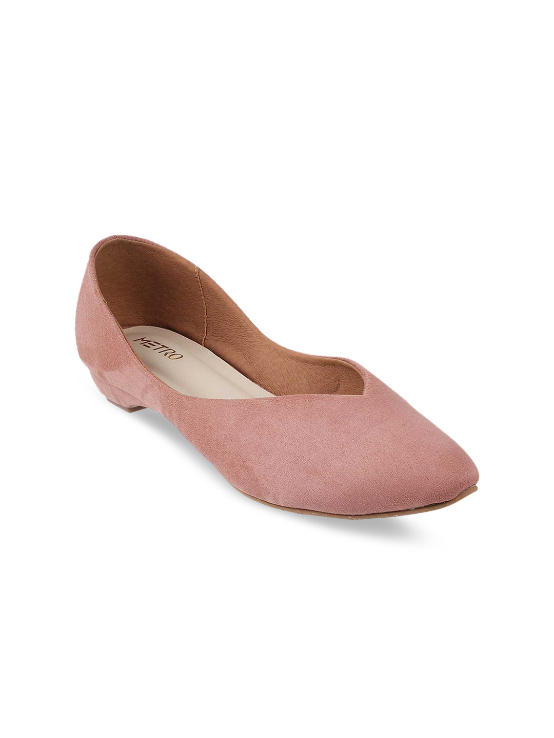 Buy Metro Women Peach Coloured Ballerinas Flats - Flats for Women ...