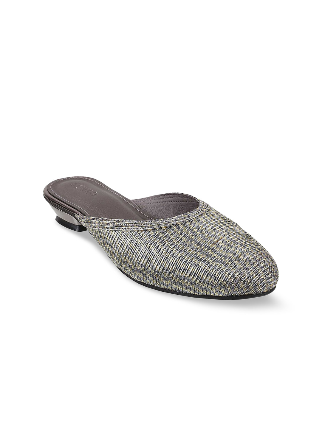 Buy Metro Women Grey Mules Flats - Flats for Women 16716978 | Myntra