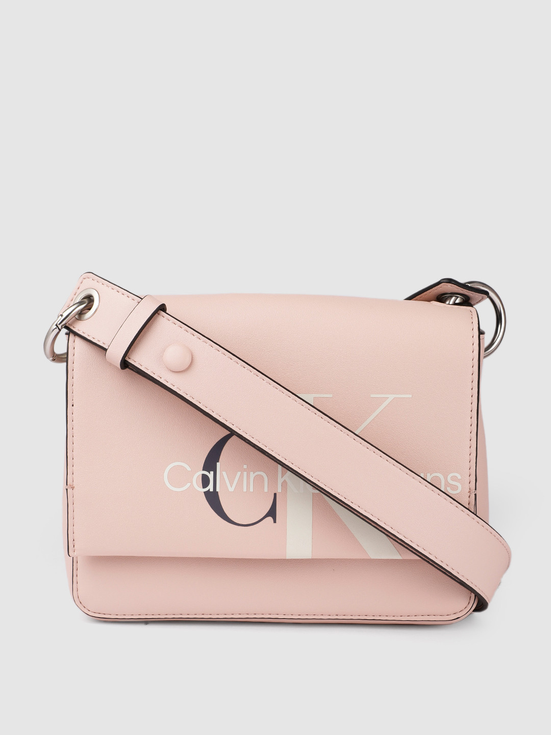 Buy Calvin Klein Women Pink Printed Sling Bag - Handbags for Women ...