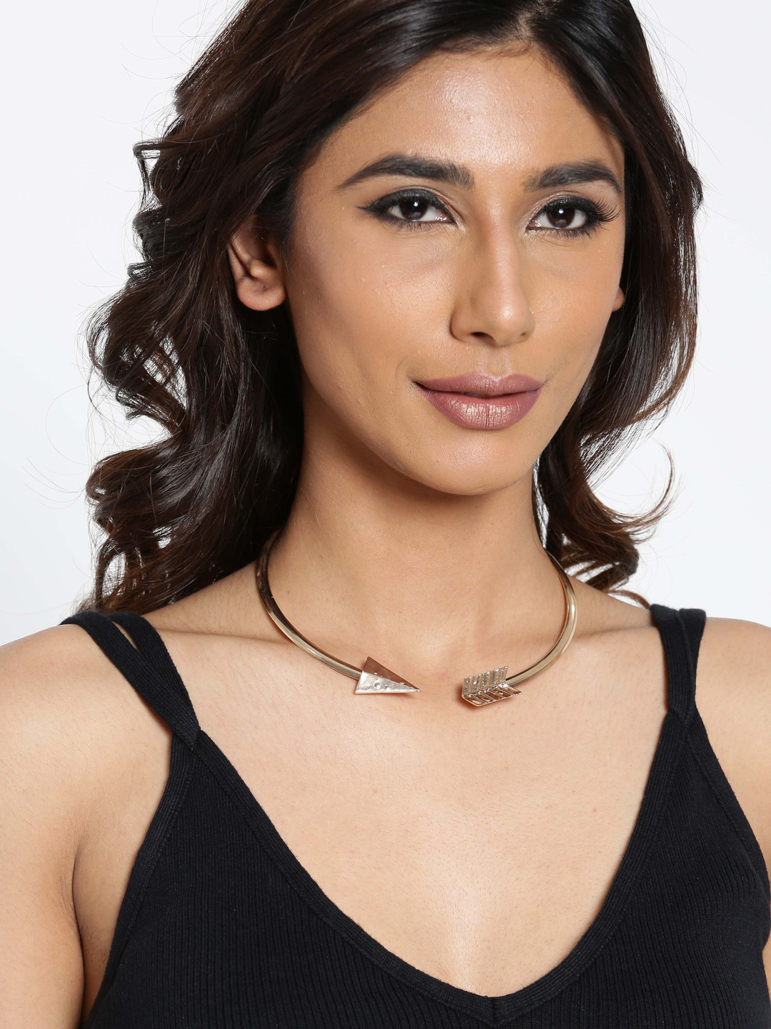 Buy OOMPH Gold Toned Open Ended Necklace - Necklace And Chains for ...