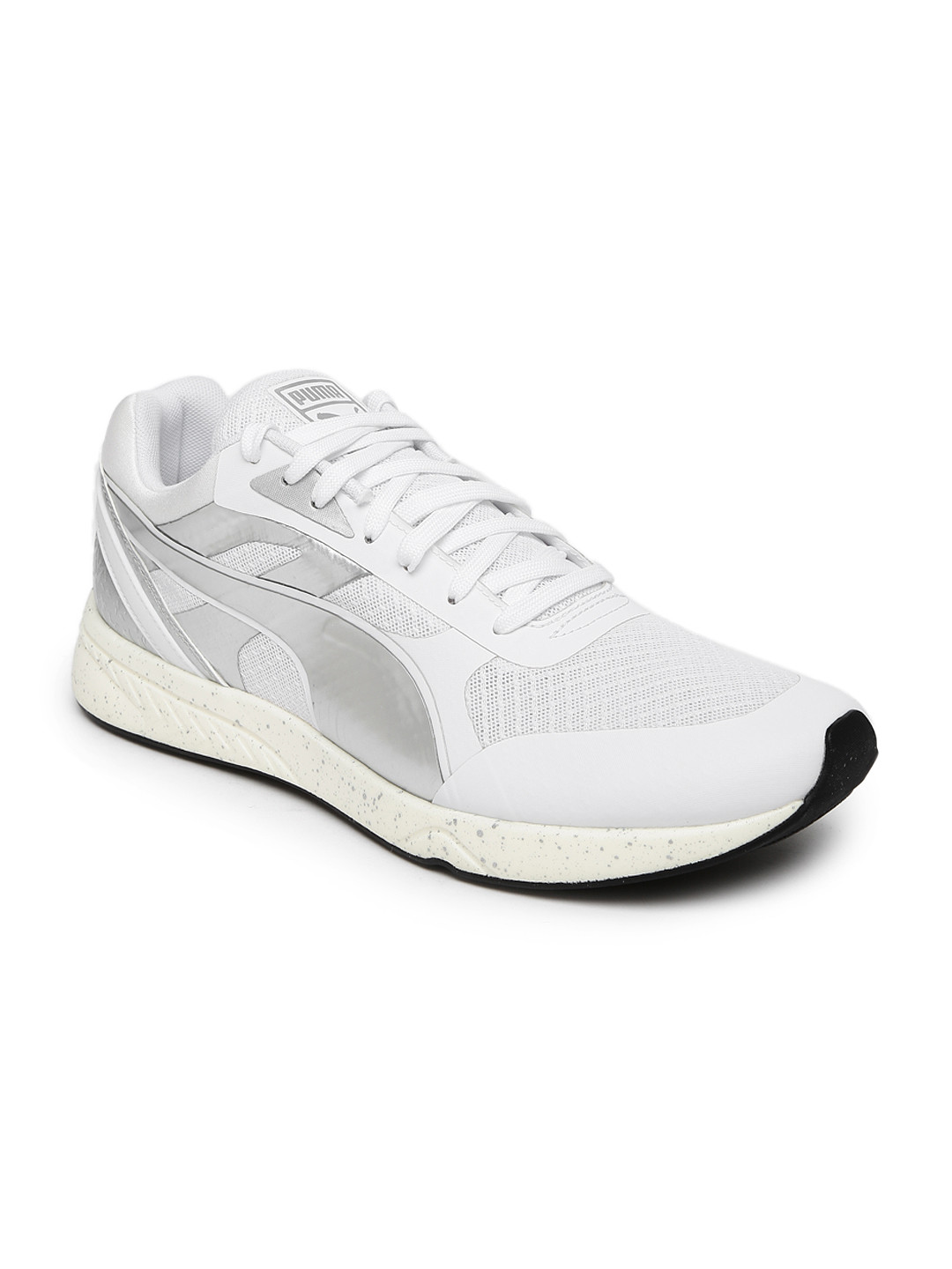 Buy Puma Men White & Silver Toned 698 Ignite Metallic Solid Sneakers ...