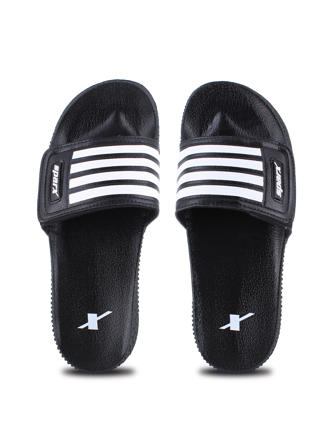 Buy Sparx Men Black & White Striped Flip Flop Sliders - Flip Flops for ...