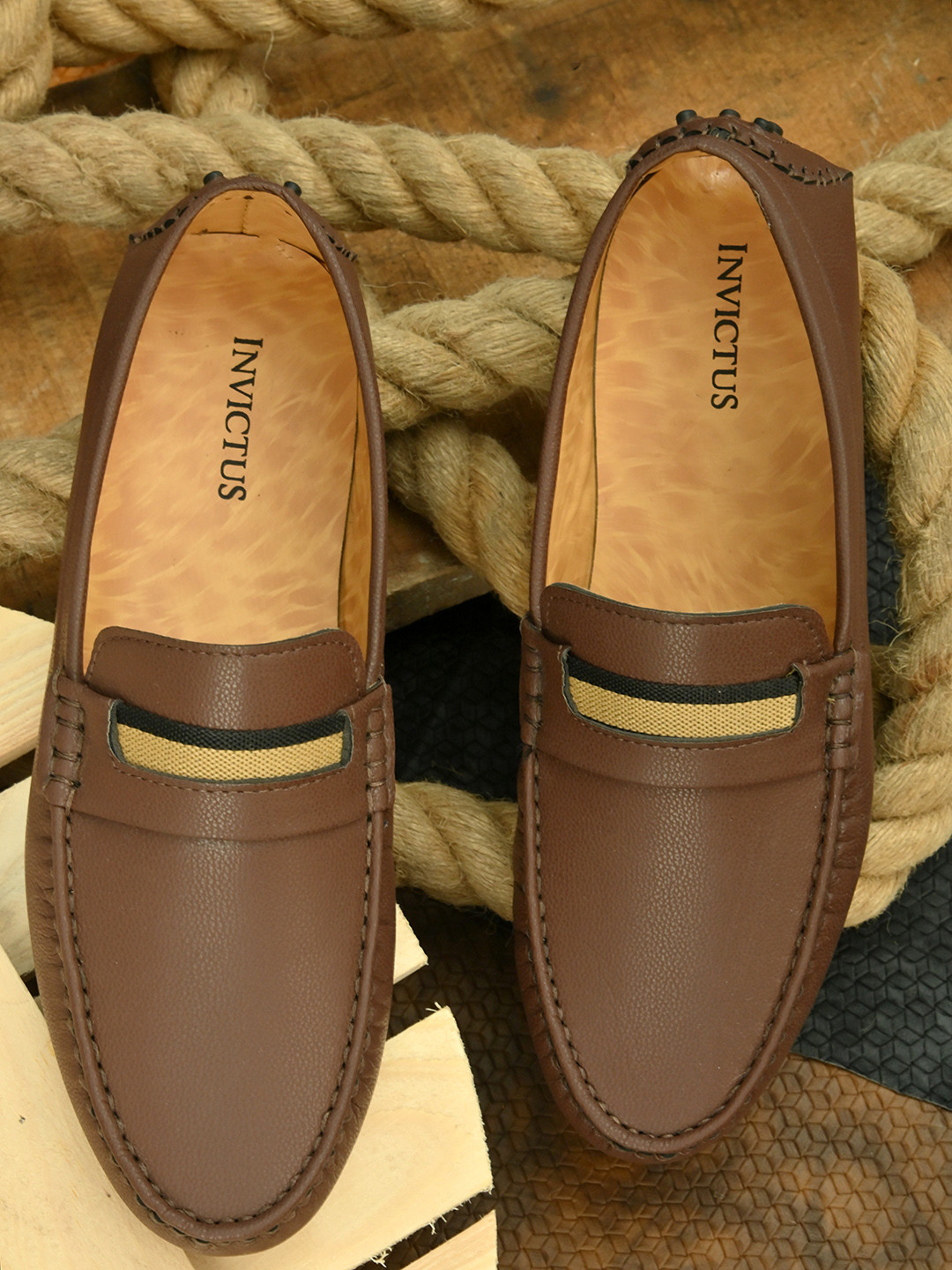 Buy INVICTUS Men Brown Driving Shoes - Casual Shoes for Men 16739300 ...