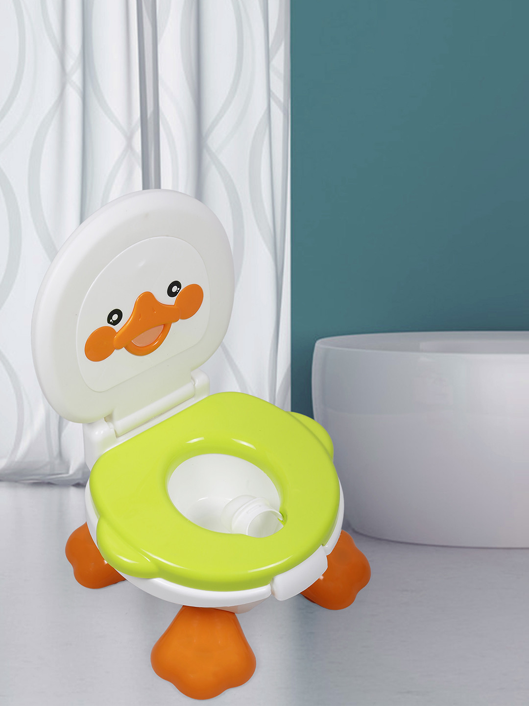 Buy Baby Moo Kids Green & White Toilet Training Potty Chair Duck Design ...
