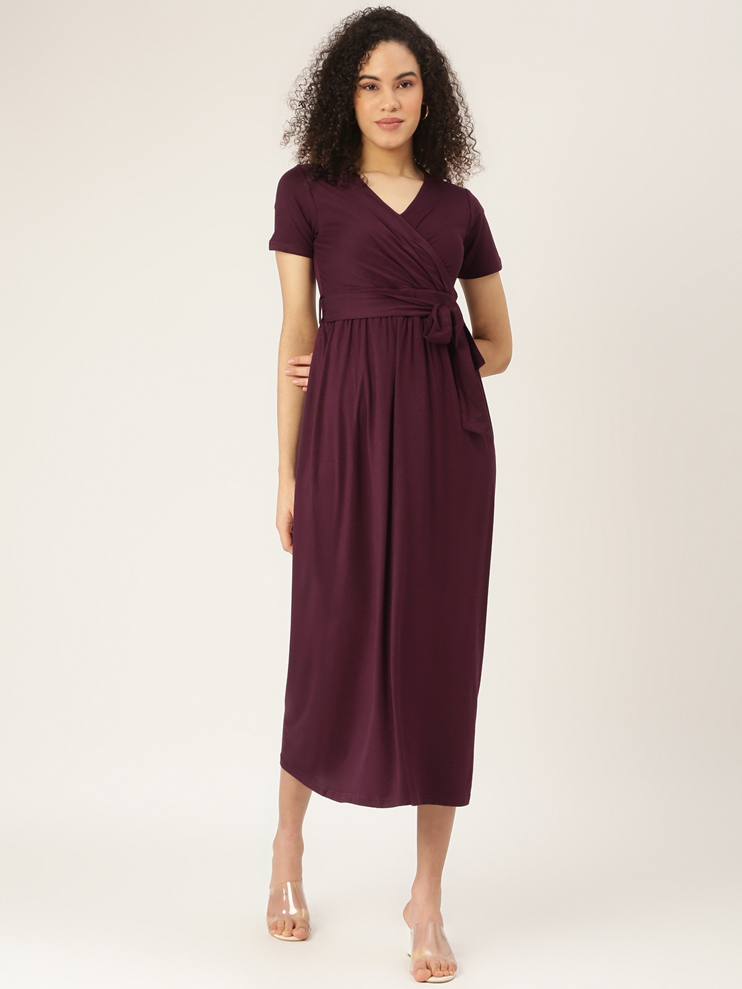 Buy Brinns Burgundy Midi Dress Dresses For Women 16756810 Myntra