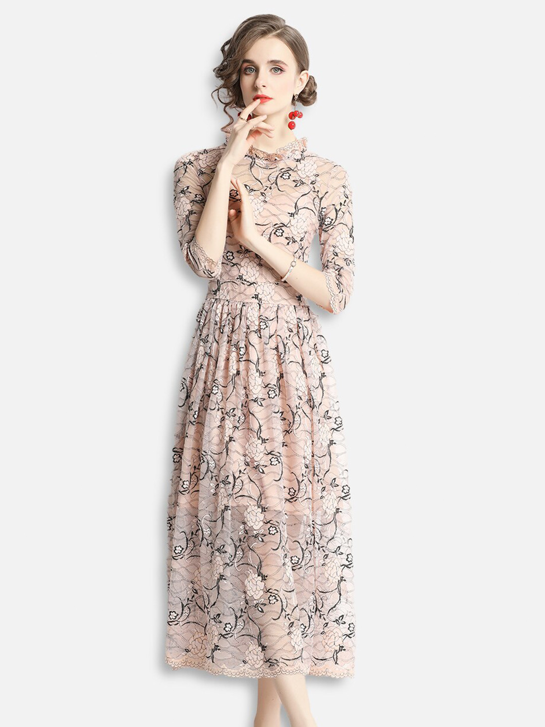Buy JC Collection Pink Floral Midi Dress - Dresses for Women 16761120 ...