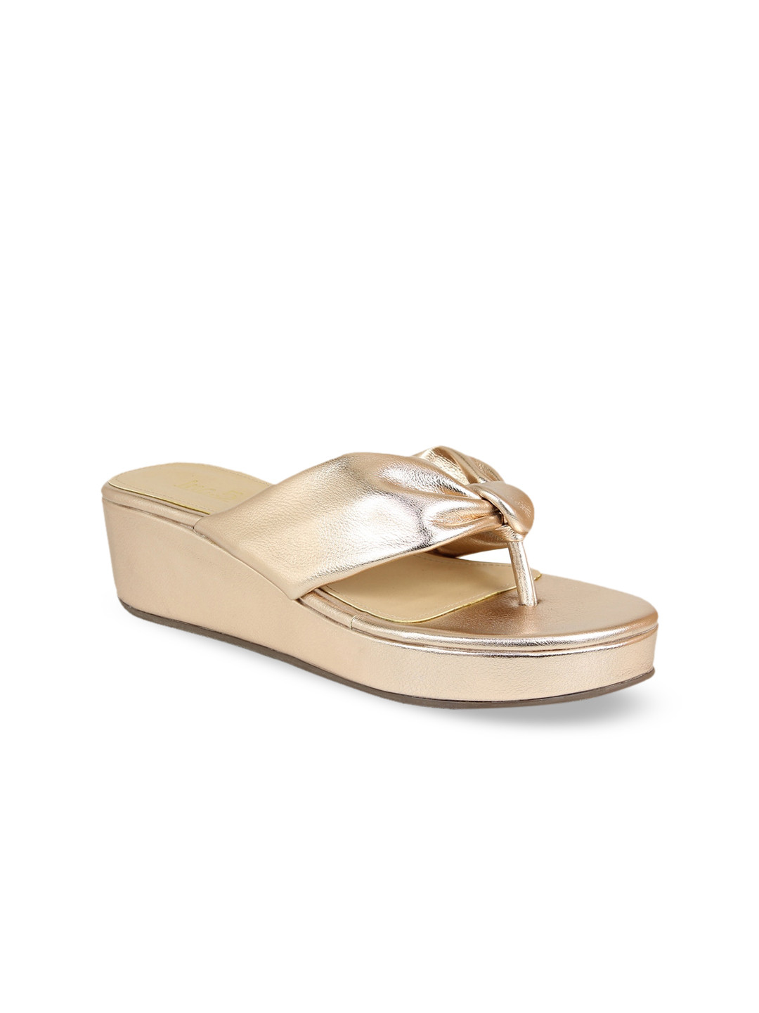 Buy Inc 5 Rose Gold Wedge Sandals - Heels for Women 16776952 | Myntra