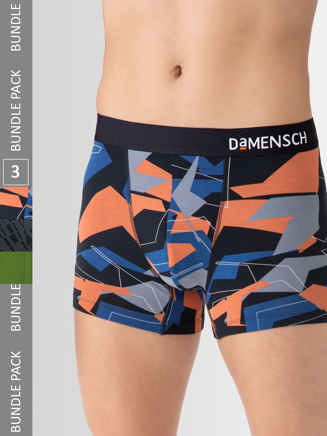 Buy DAMENSCH Men Pack Of 3 Deo Soft Trunks DAM PRIOP T MYB HG CA ...
