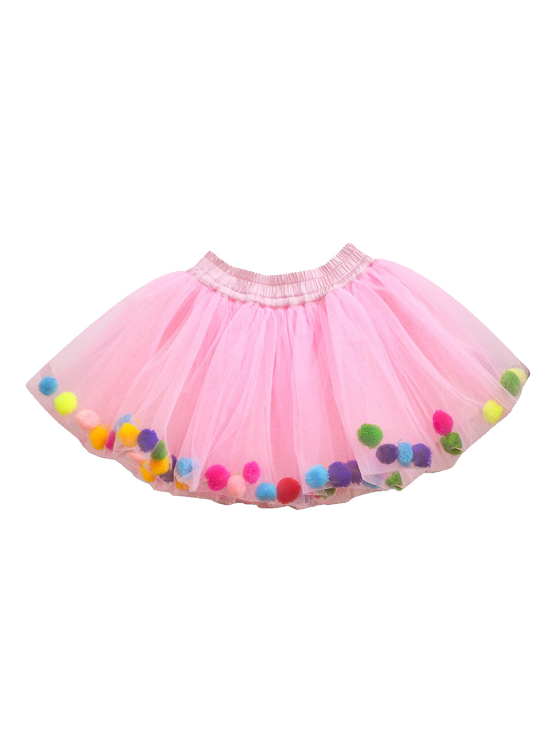 Buy A.T.U.N. Girls Pink Solid Flared Mini Tutu Skirt - Skirts for Girls ...