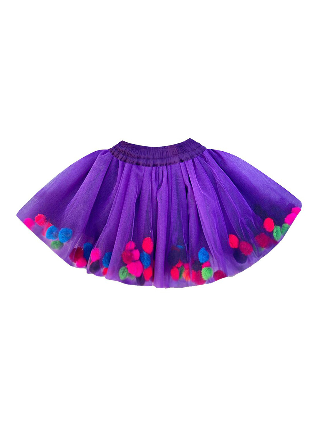 Buy A.T.U.N. Girls Purple Solid Flared Mini Tutu Skirt - Skirts for ...