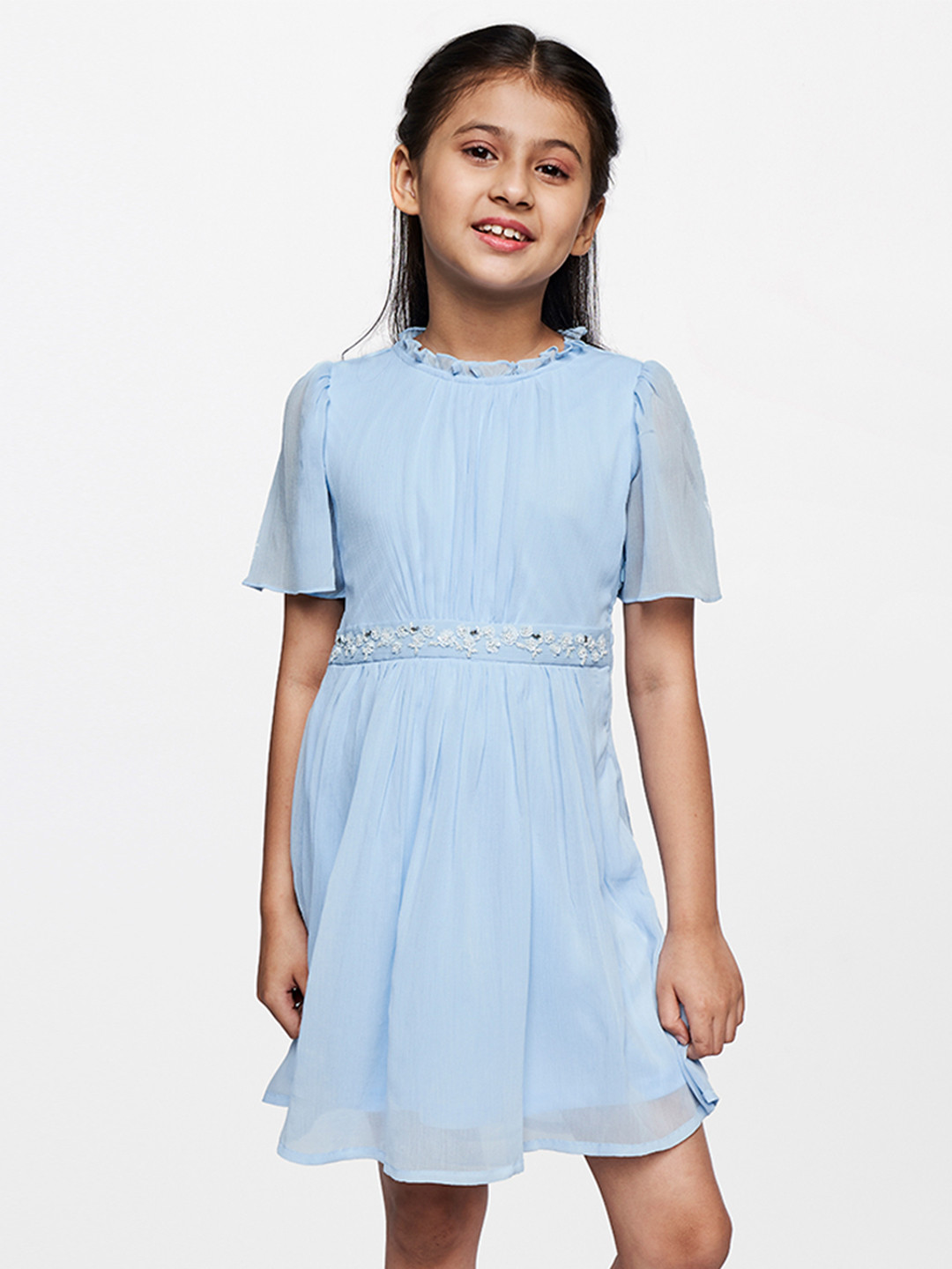 Buy AND Blue Net Dress - Dresses for Girls 16804902 | Myntra