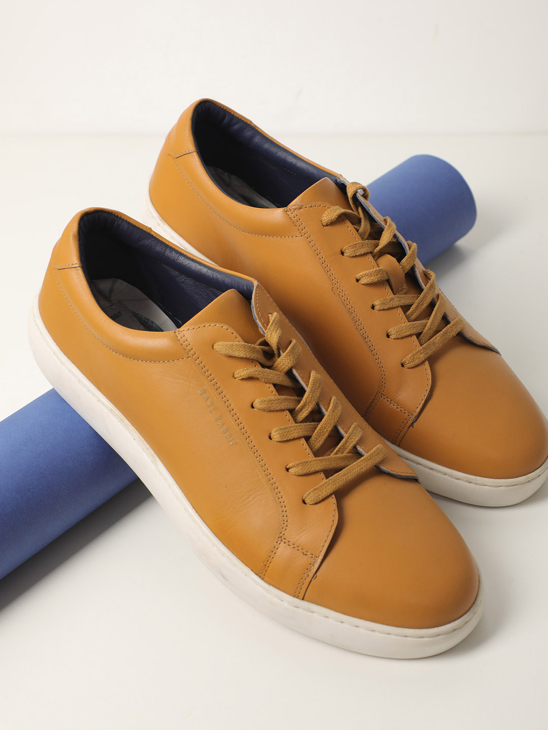 Buy RARE RABBIT Men Yellow Leather Sneakers - Casual Shoes for Men ...
