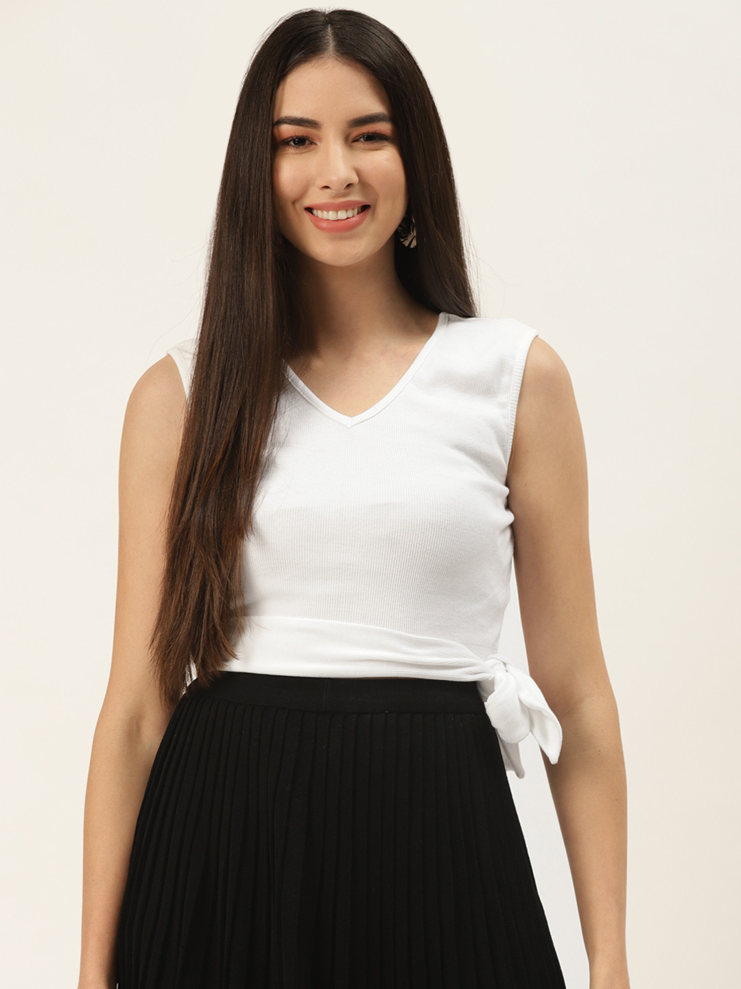 Buy Off Label White Ribbed Crop Top - Tops for Women 16815078 | Myntra