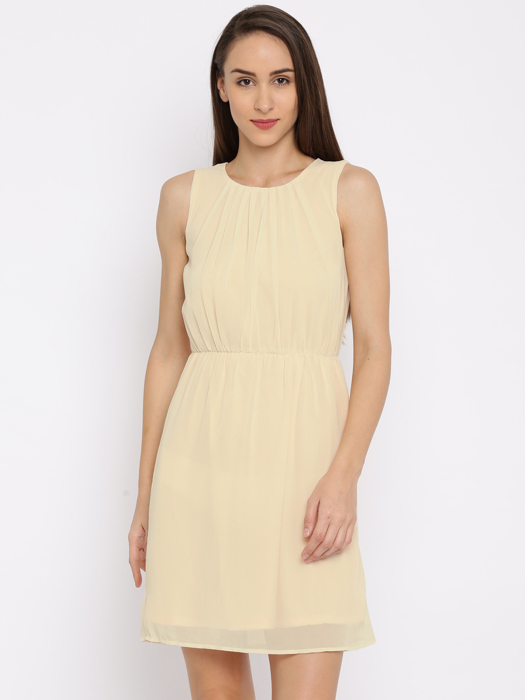 Buy Jealous 21 Women Peach Coloured Fit And Flare Dress - Dresses for ...