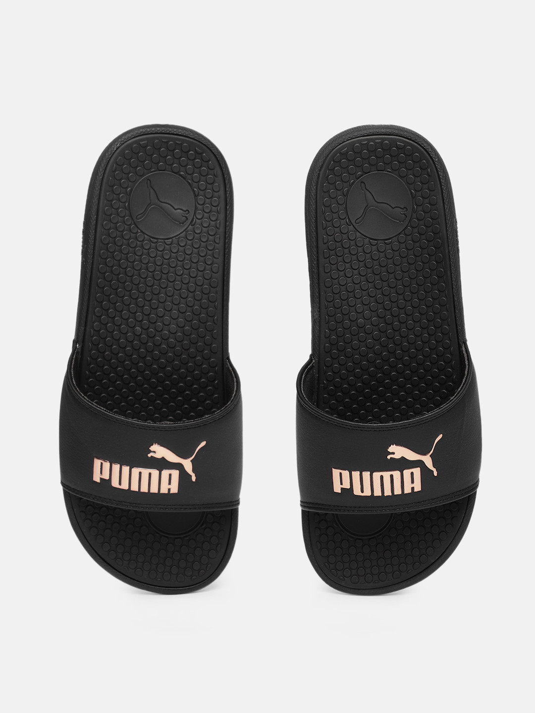 Buy Puma Women Black Solid Sliders - Flip Flops for Women 16824246 | Myntra