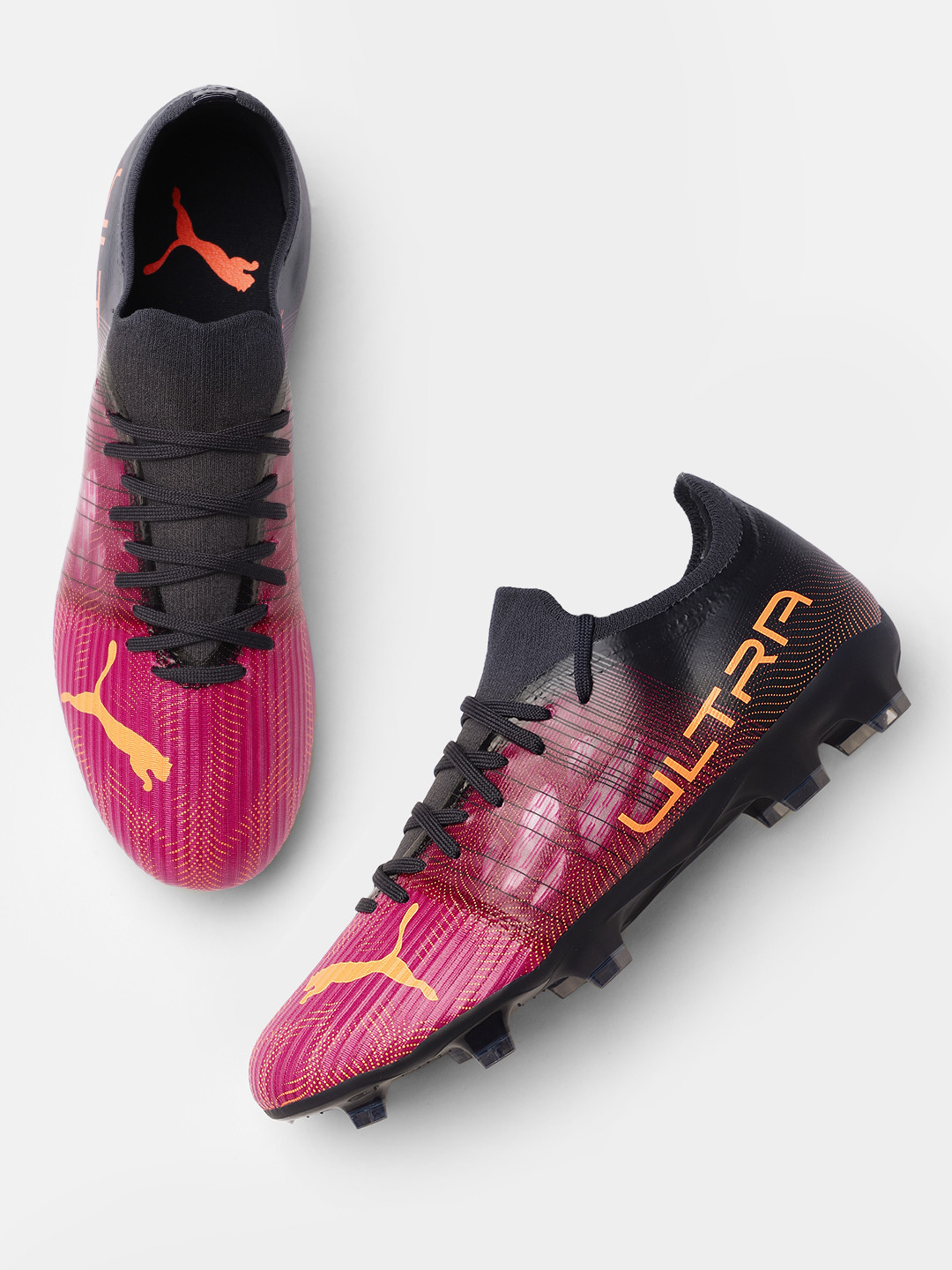 Buy Puma Men Festival Fuchsia Pink & Black Printed ULTRA 3.4 FG/AG ...