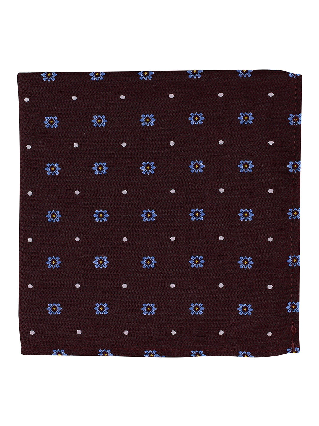 Buy Kavove Men Maroon Woven Design Pocket Square - Pocket Squares for ...