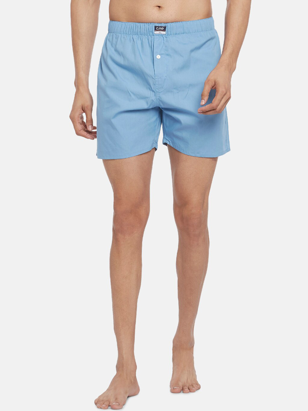 Buy Ajile By Pantaloons Men Blue Solid Pure Cotton Boxer - Boxers for ...