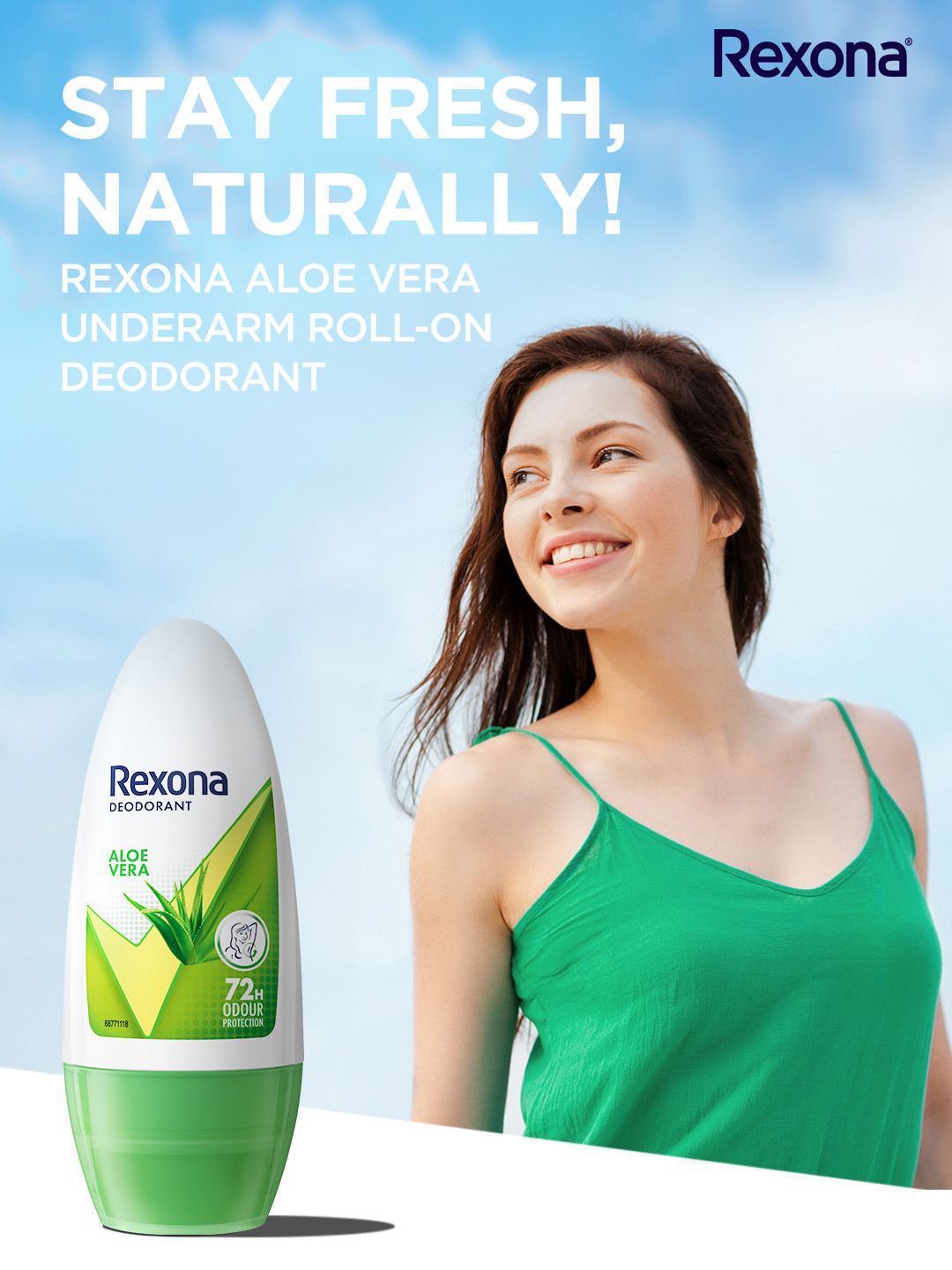 Buy REXONA Aloe Vera 72 H Odour Protection Underarm Roll On Deodorant ...