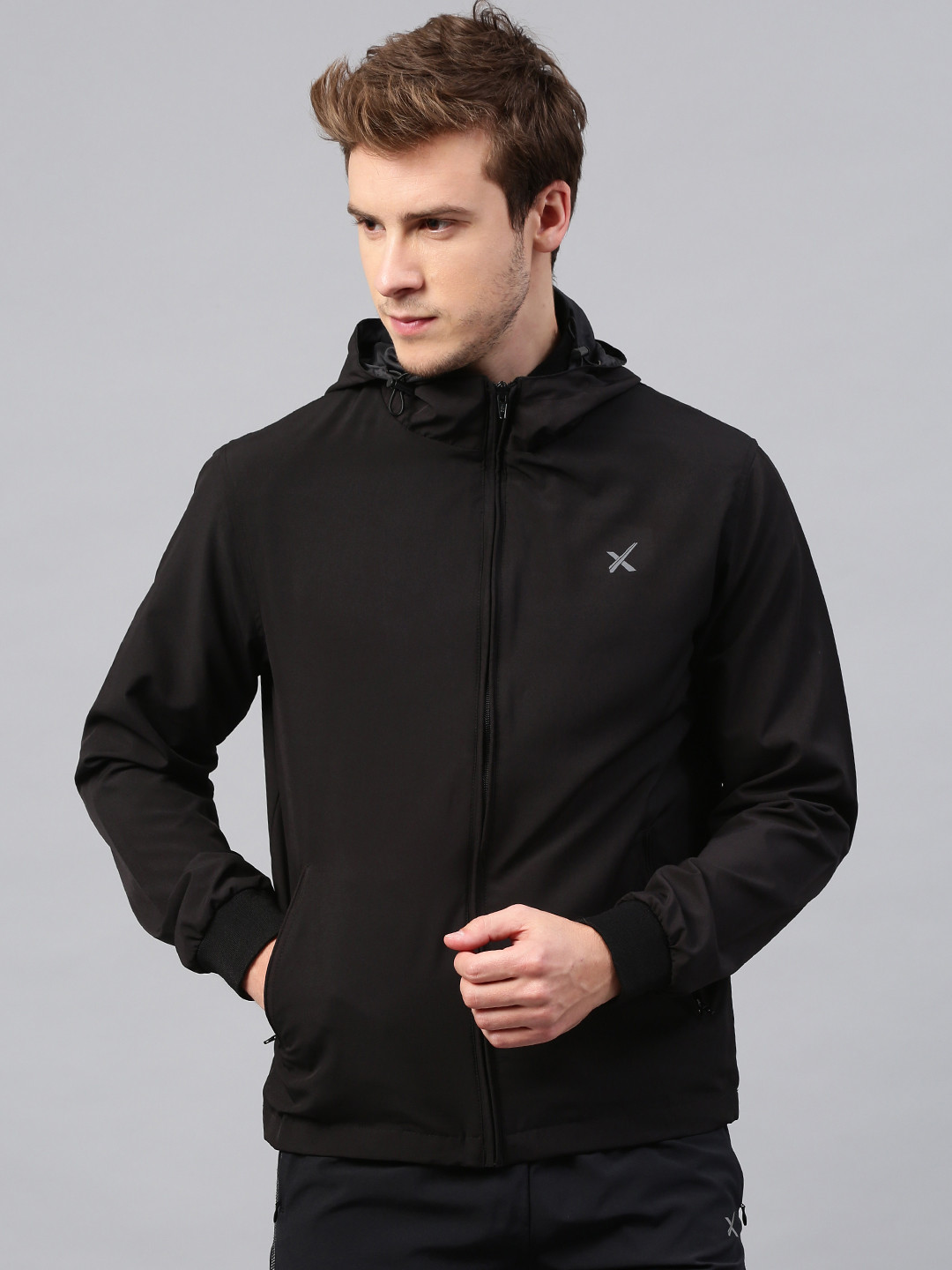 Buy HRX By Hrithik Roshan Black Active Hooded Jacket - Jackets for Men ...