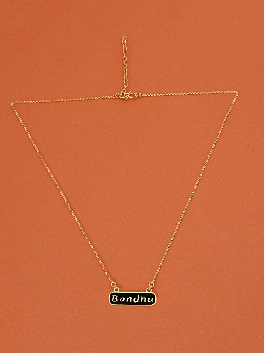 Buy Tistabene Gold Plated & Black Bondhu Pendant With Chain - Pendant ...