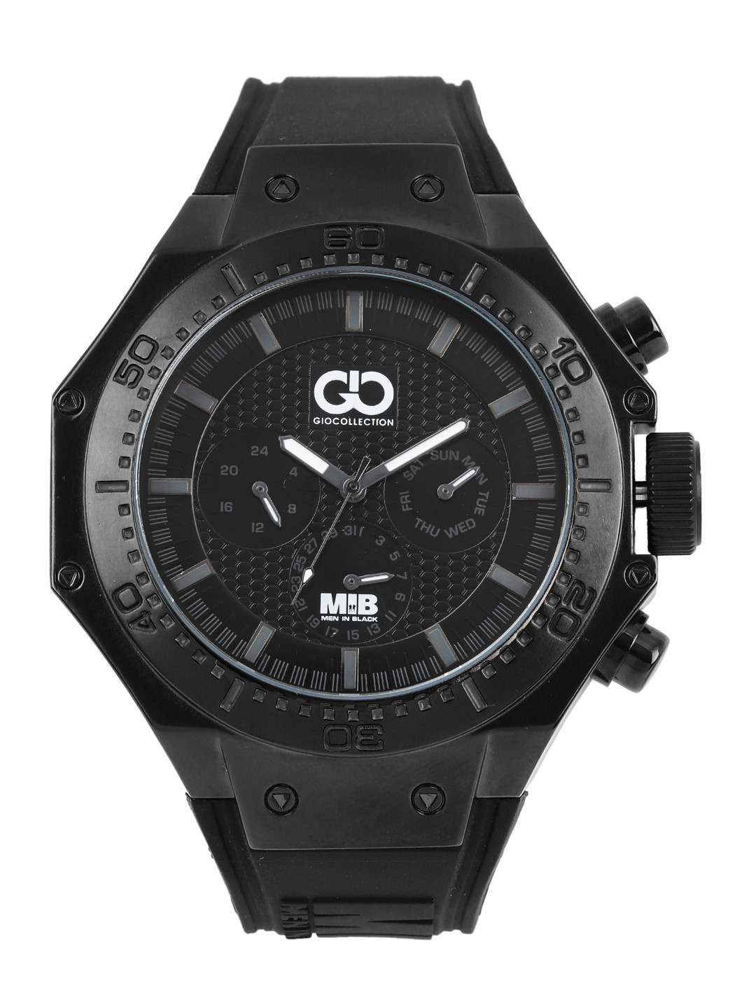 Buy GIO COLLECTION Men Black Multi Function Watch AD 0051 F - Watches ...