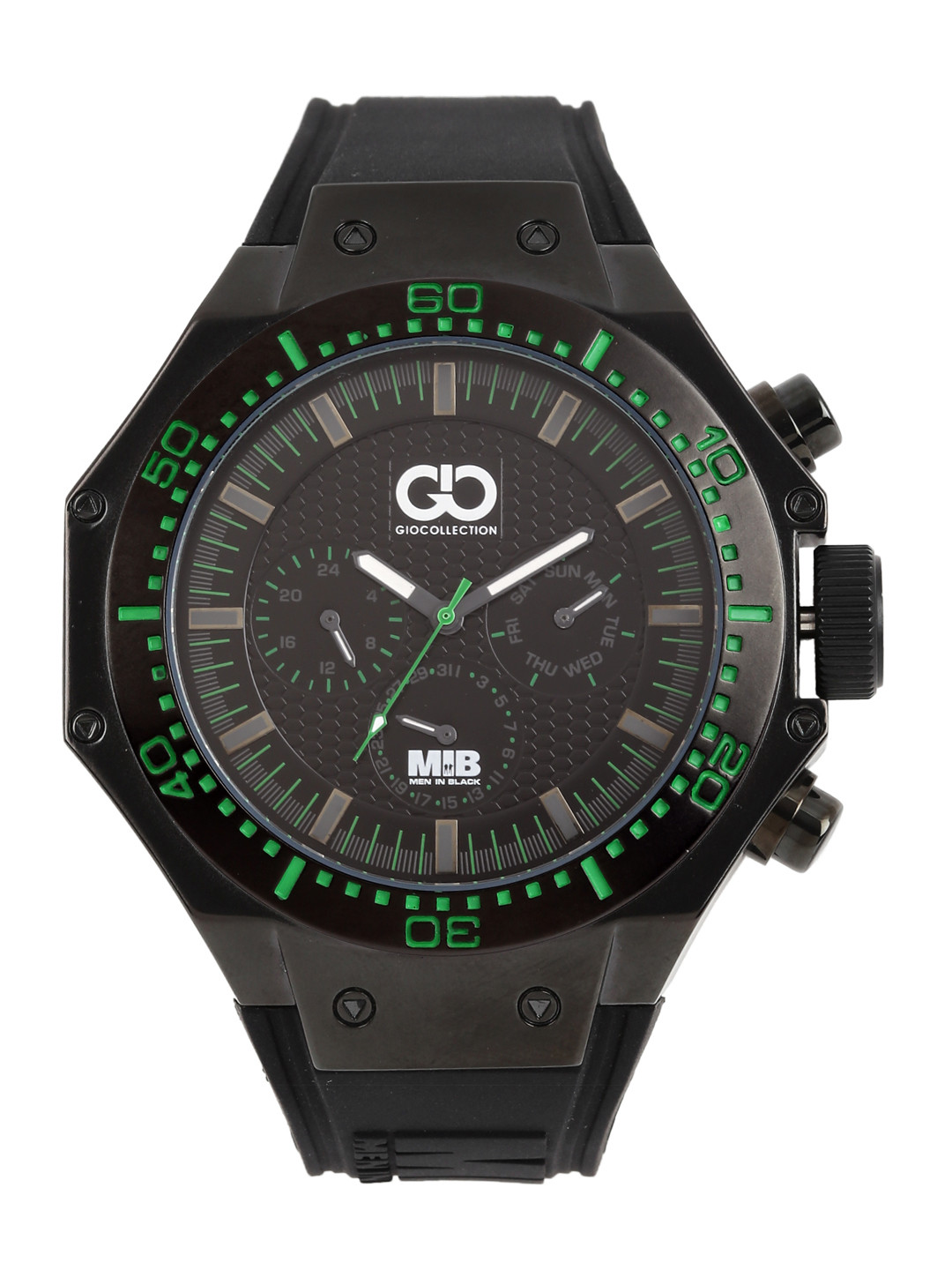 Buy GIO COLLECTION Men Black Multi Function Watch AD 0051 D - Watches ...