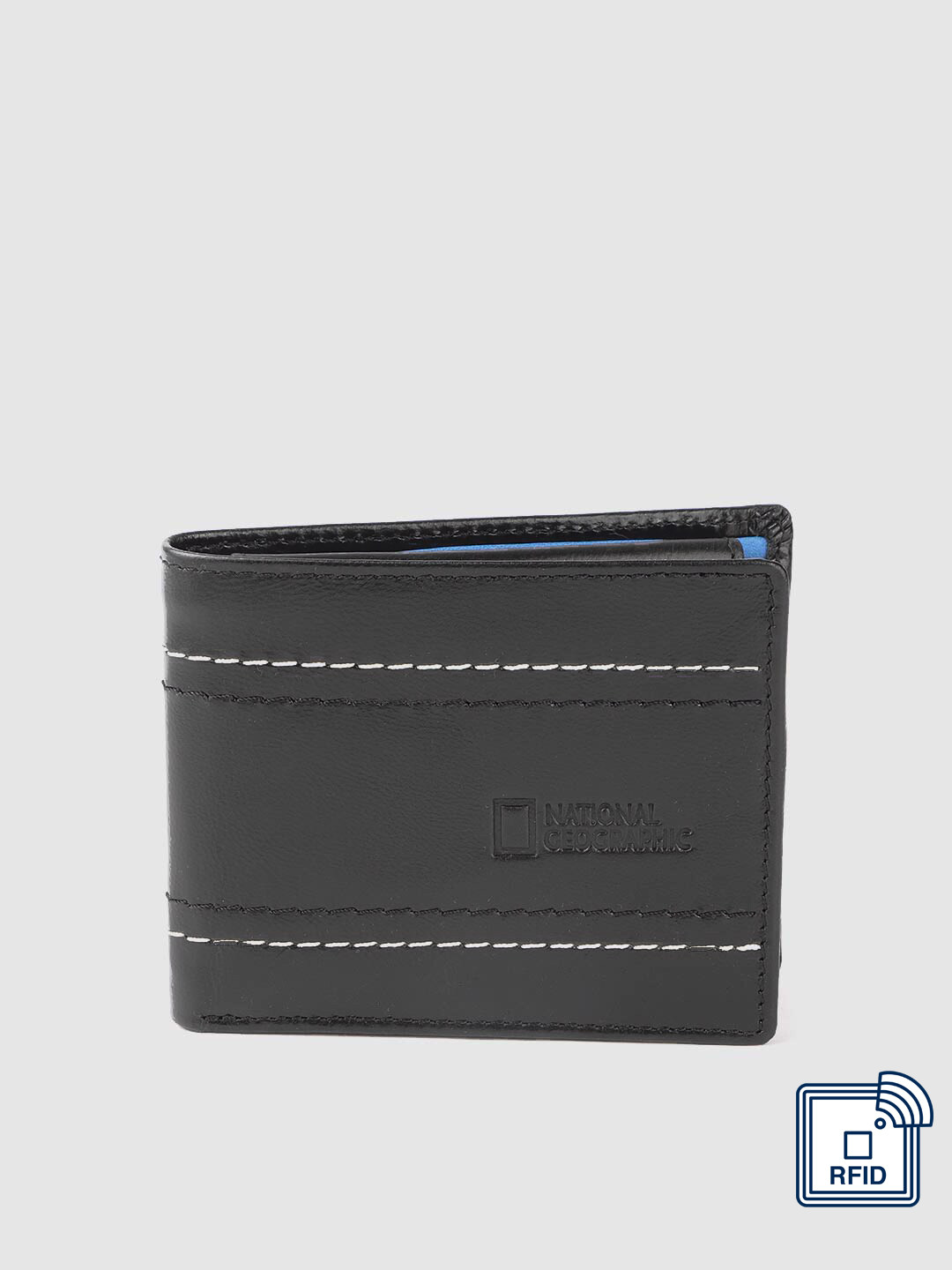 Buy National Geographic Men Black Leather Two Fold Wallet - Wallets for ...