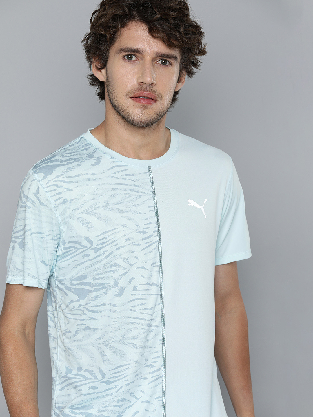 Buy Puma Men Blue Graphic Printed DryCELL Running T Shirt - Tshirts for ...