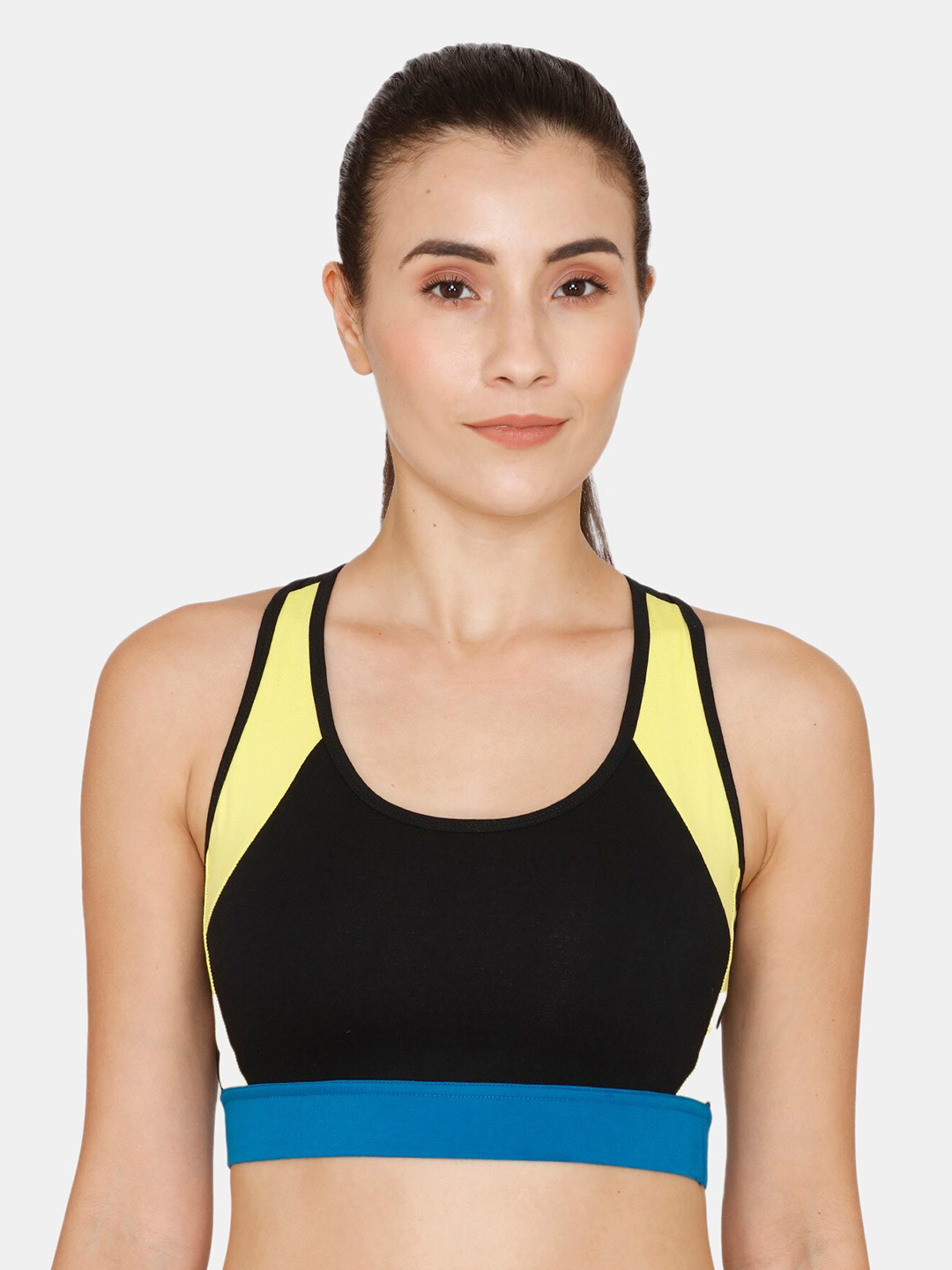 Buy Zelocity By Zivame Multi Color Solid Sports Bra - Bra for Women ...