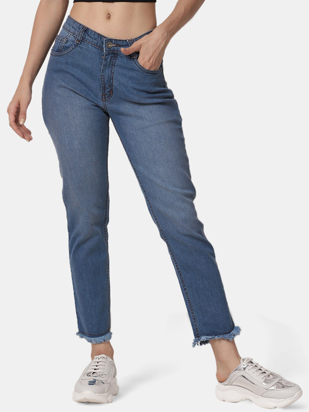 Buy Selvia Women Blue Skinny Fit Light Fade Stretchable Jeans - Jeans ...