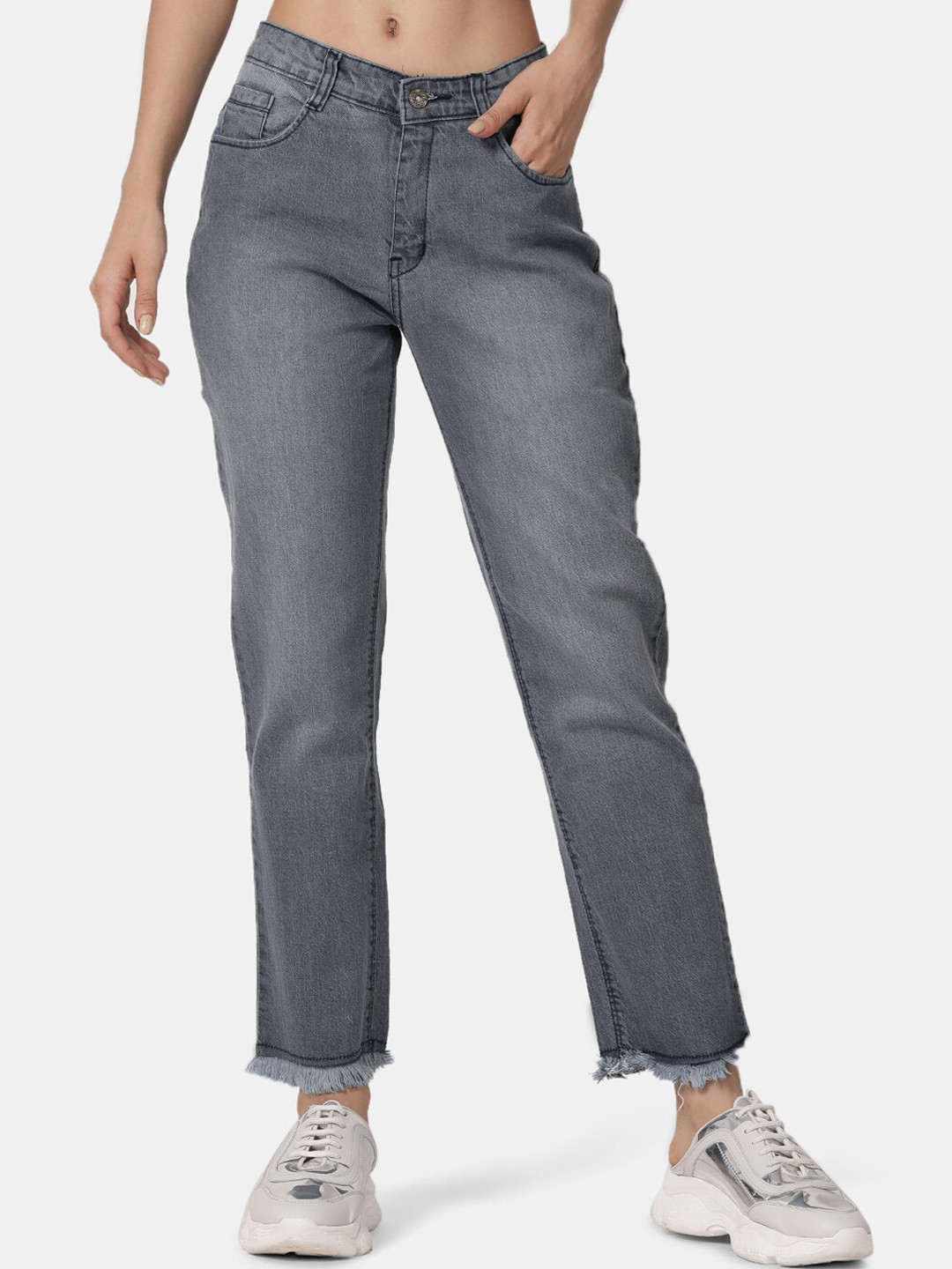 Buy Selvia Women Grey Skinny Fit Light Fade Stretchable Jeans - Jeans ...