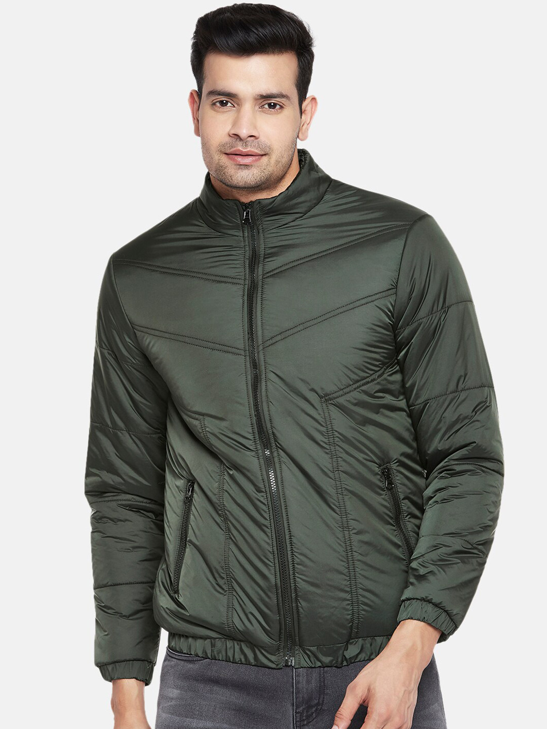Buy People Men Green Padded Jacket - Jackets for Men 16858624 | Myntra