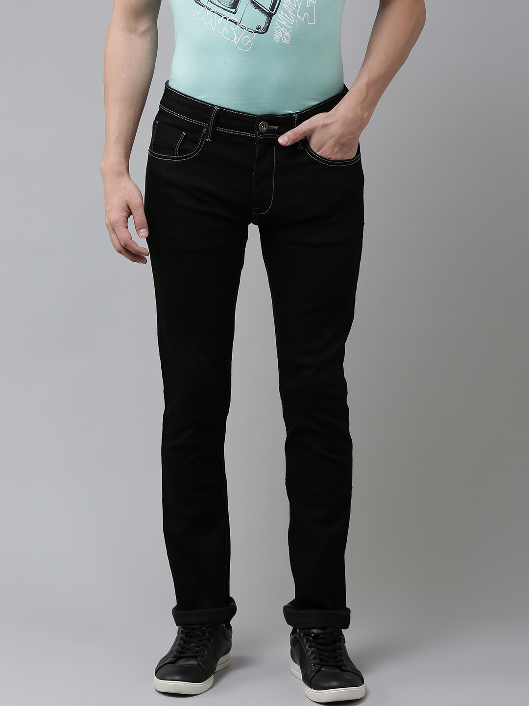 Buy BEAT LONDON By PEPE JEANS Men Black Vapour Slim Fit Stretchable Jeans - Jeans for Men ...