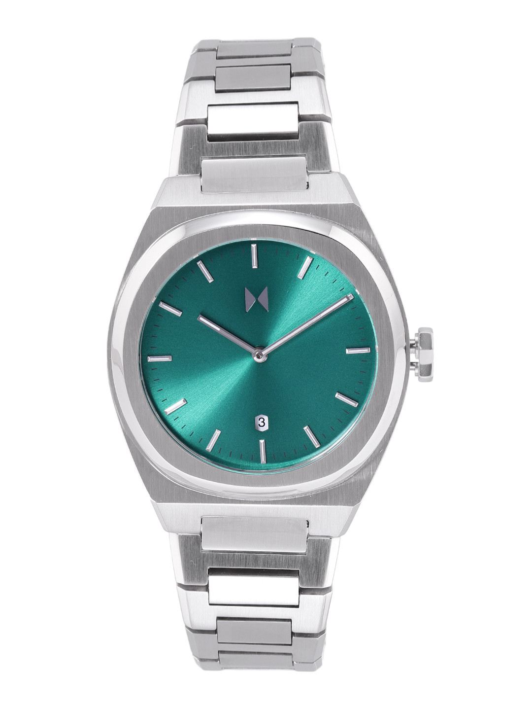 Buy MVMT Men Sea Green Dial & Silver Toned Bracelet Style Straps ...