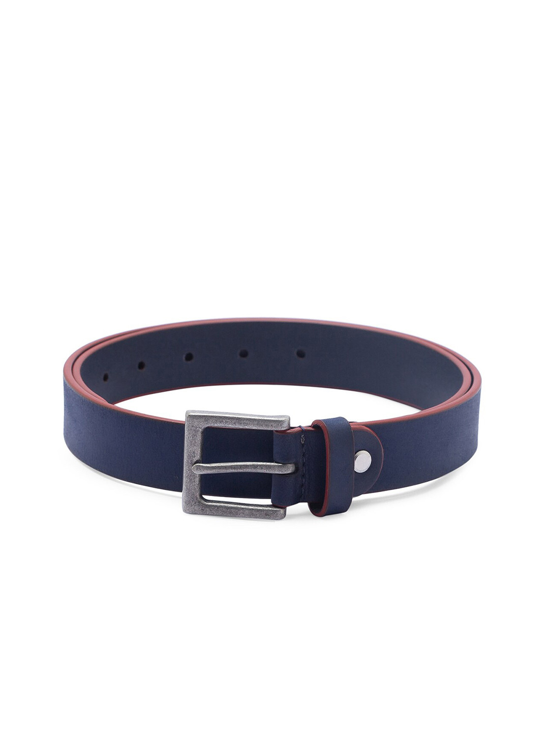 Buy Being Human Men Navy Blue Solid Leather Belt - Belts for Men ...