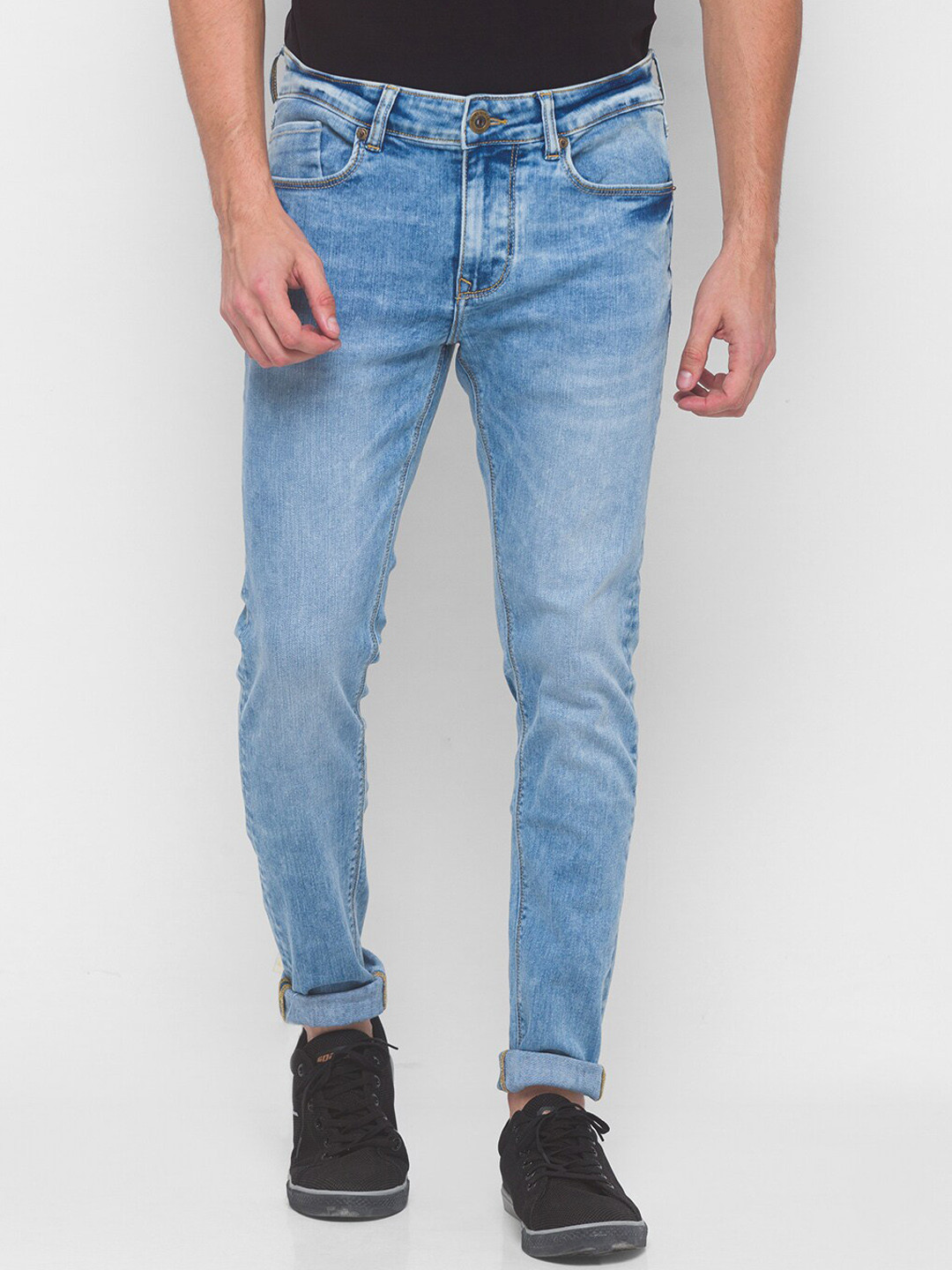 Buy Being Human Men Blue Regular Fit Heavy Fade Jeans - Jeans for Men ...