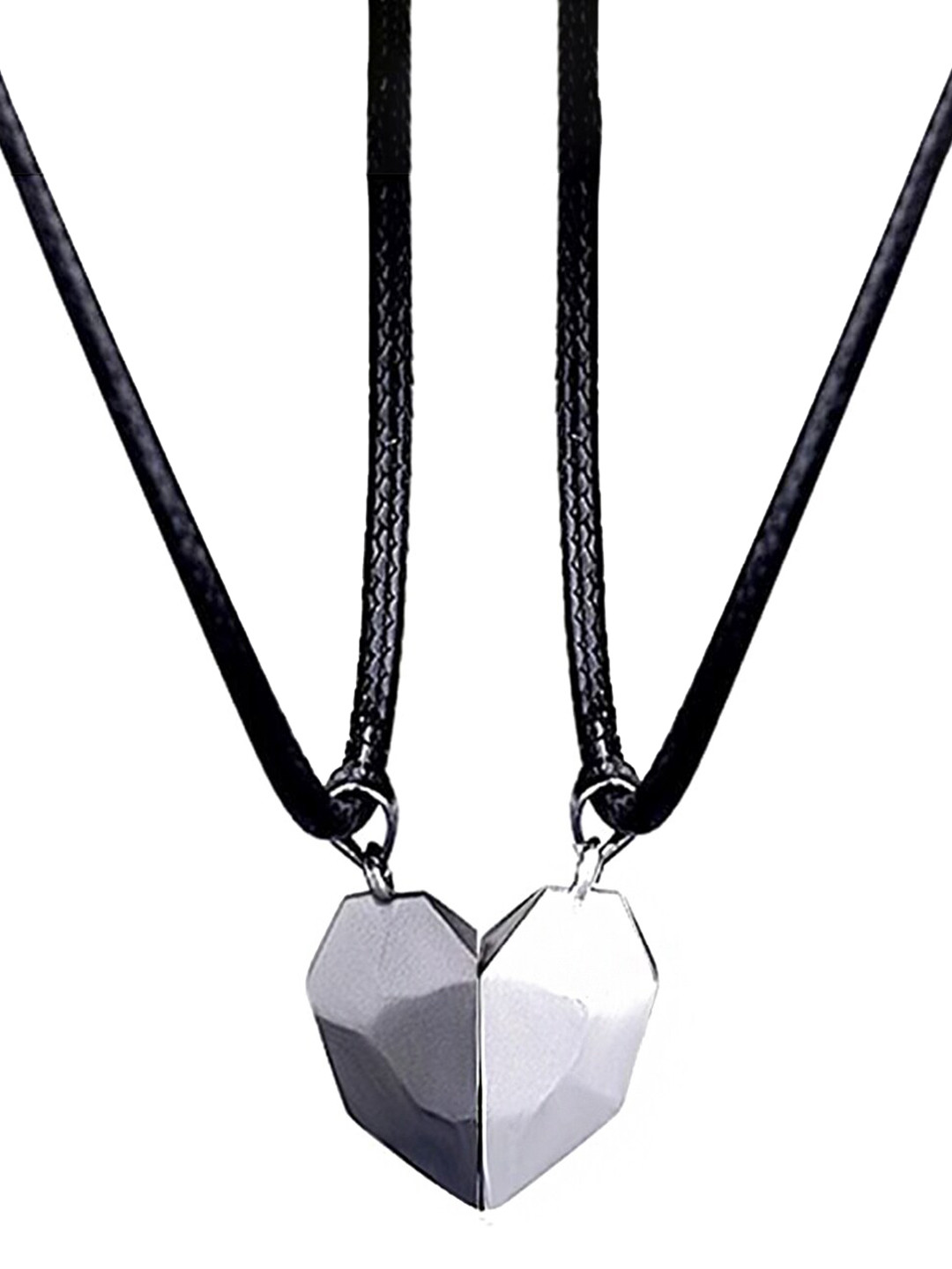 Buy Yellow Chimes Black Couple Heart Locket Pendant - Pendant for ...