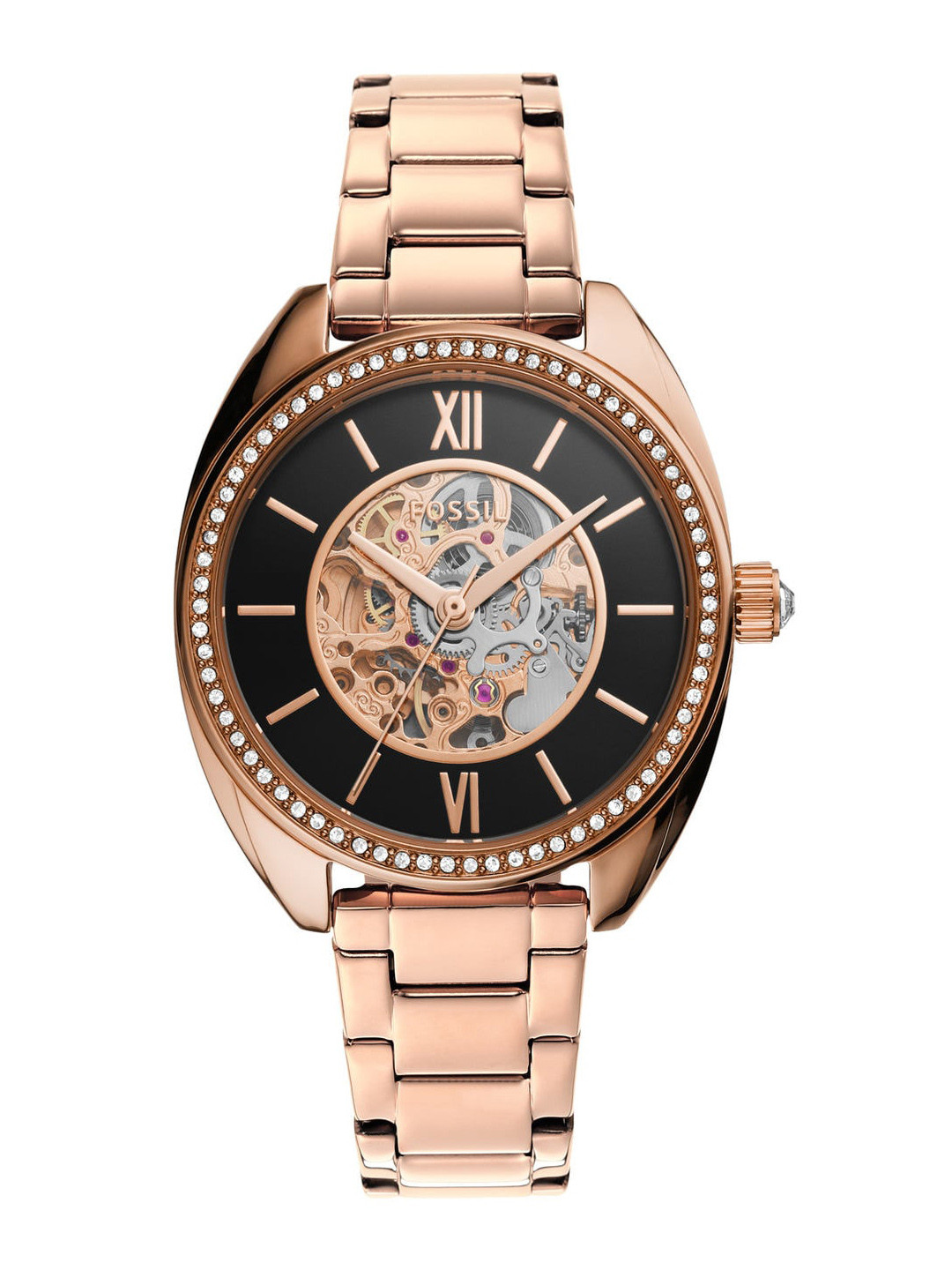 Buy Fossil Women Rose Gold Plated Stainless Steel Bracelet Style ...