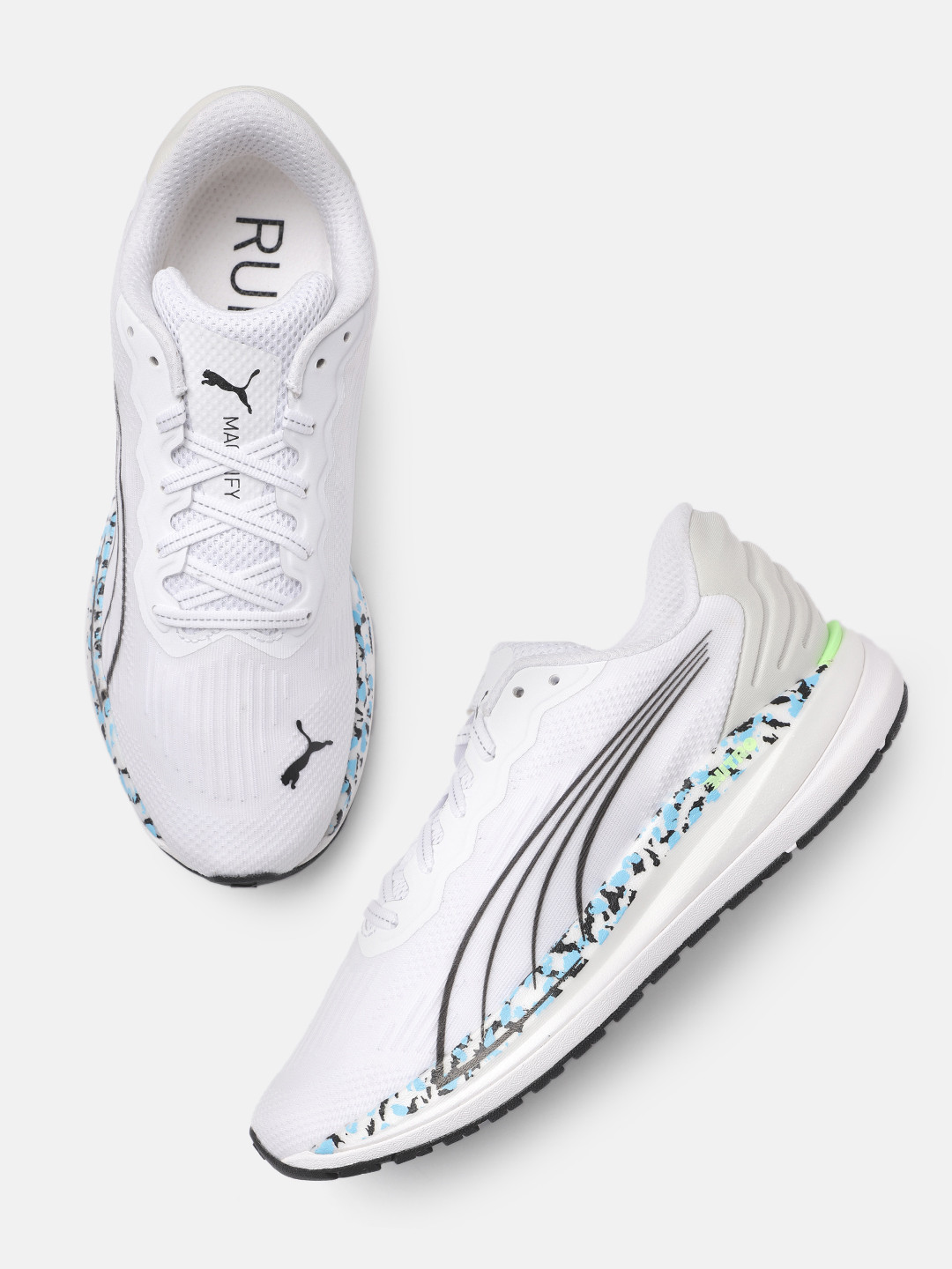 Buy Puma Men White Magnify Nitro Wildwash Running Shoes - Sports Shoes ...