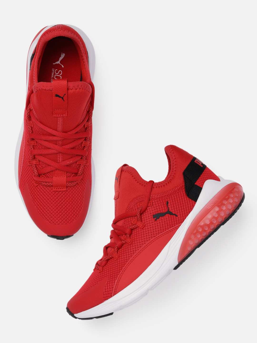 Buy Puma Men High Risk Red Solid CMEVA Cell Vive Alt Running Shoes ...