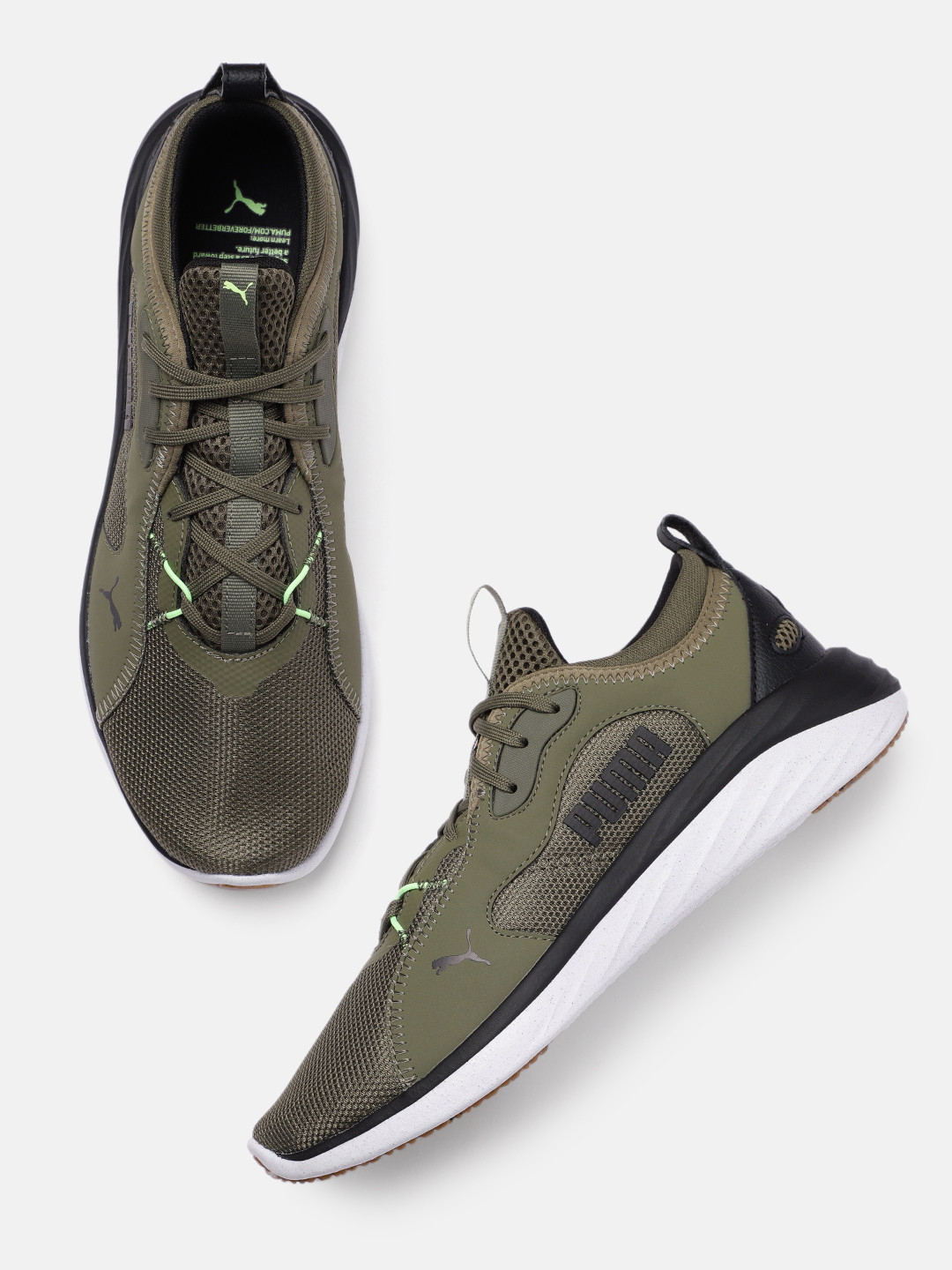 Buy Puma Men Olive Green Better Foam Emerge Street Running Shoes ...