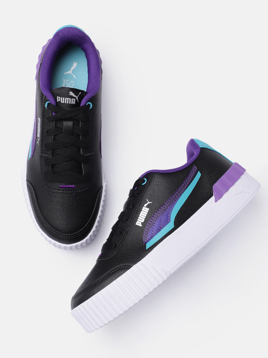 Buy Puma Women Black Carina Lift Shadow Printed Sneakers - Casual Shoes ...