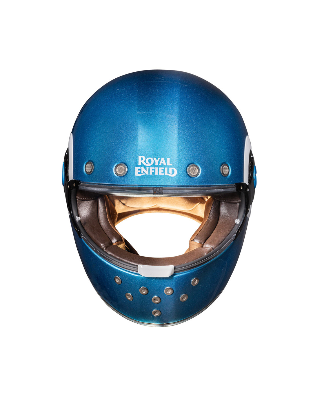Buy Royal Enfield Unisex Blue Solid Full Face Helmet - Helmets for ...