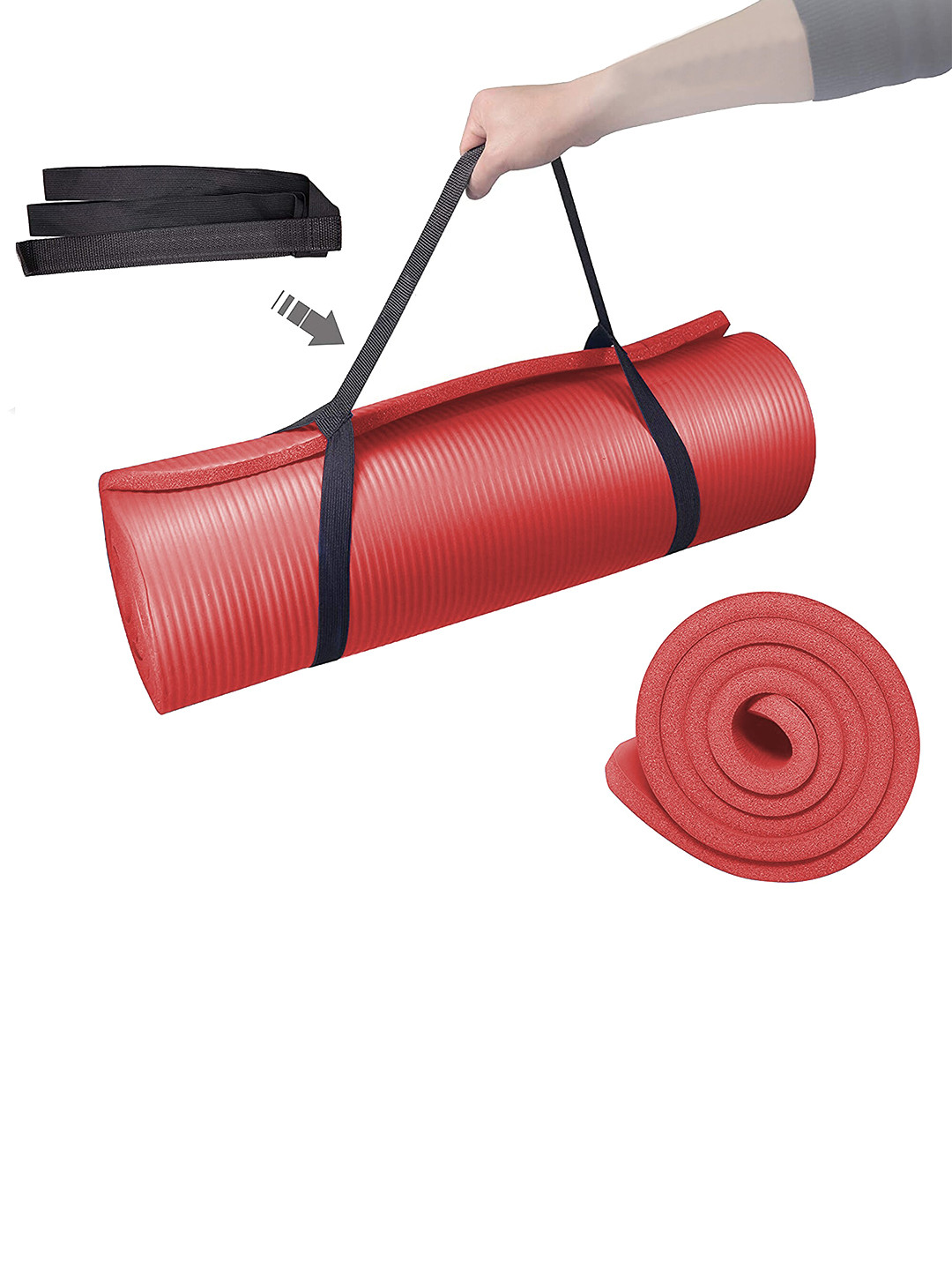 Buy Sasimo Peach Coloured Anti Skid Reversible Yoga Mat With Strip ...