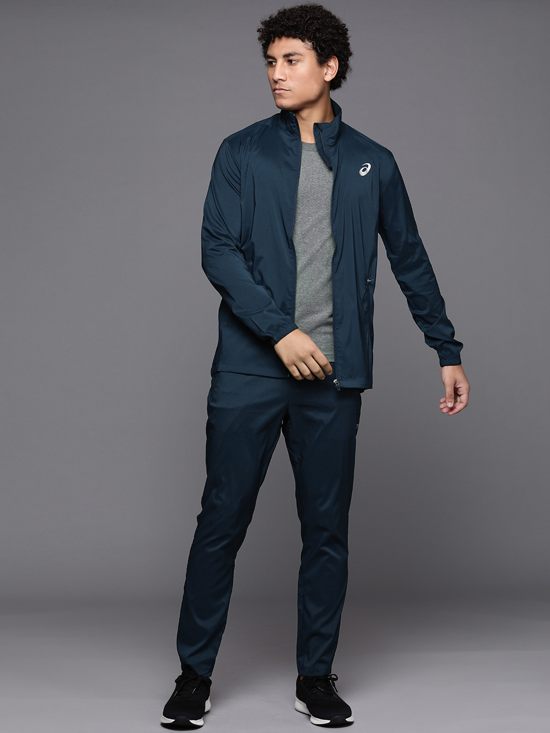 Buy ASICS Men Teal Green Solid Running Tracksuit - Tracksuits for Men ...