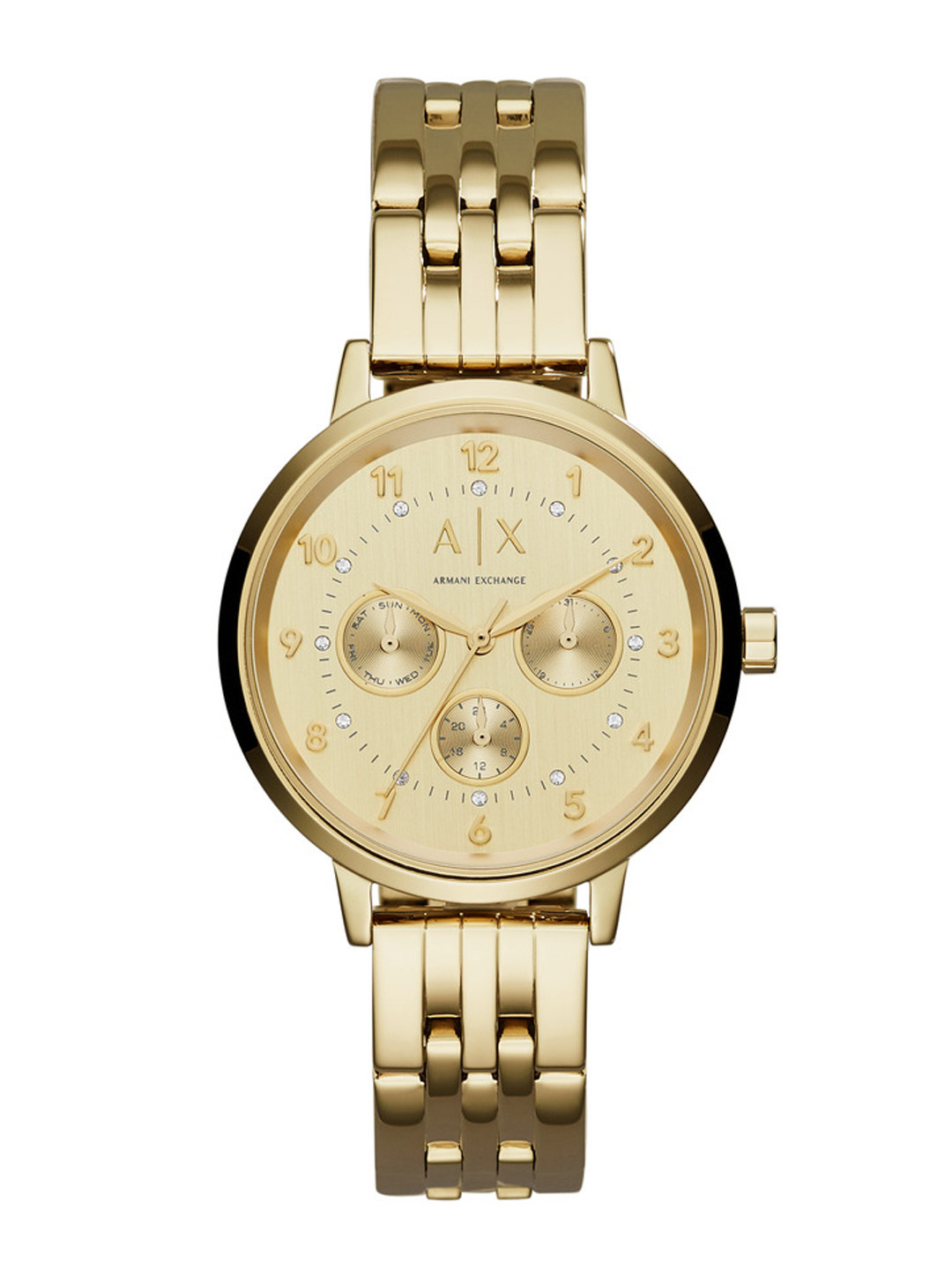 Buy Armani Exchange Women Gold Toned Analogue Watch AX5377I - Watches ...